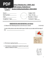 EVS Annual Question Papers From LKG To II | PDF | Zoology