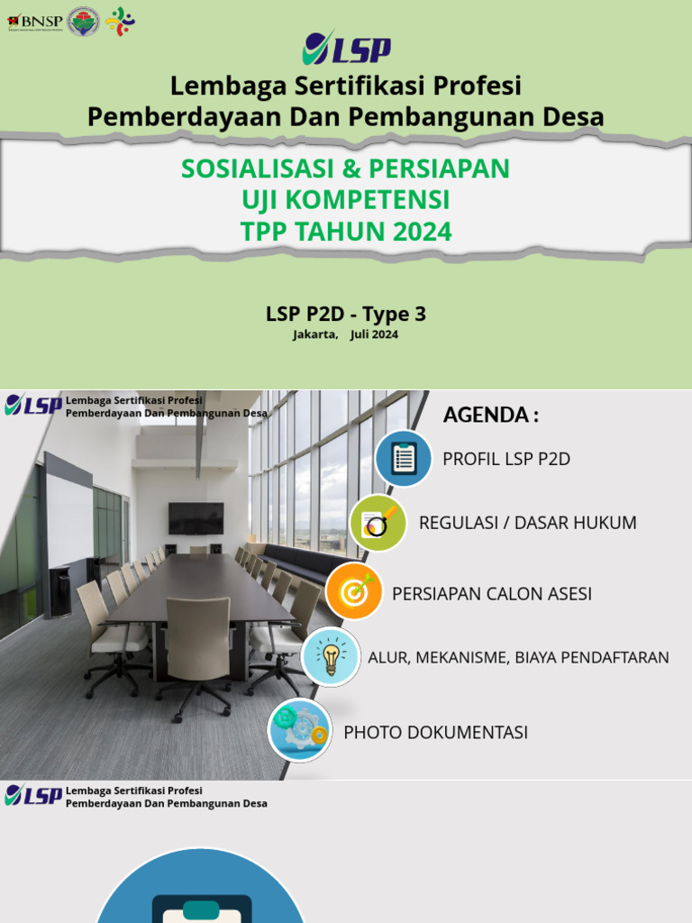 Bahan Paparan Sosialisasi LSP p2d | PDF