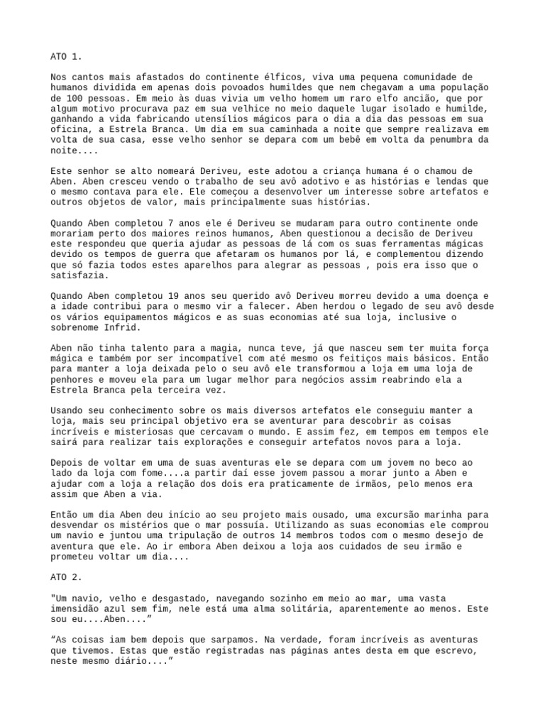 Aben e a Maldição do Mar Mágico | PDF | Tempo | Humano