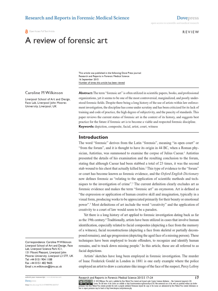 A Review of Forensic Art | PDF | Forensic Science | Science
