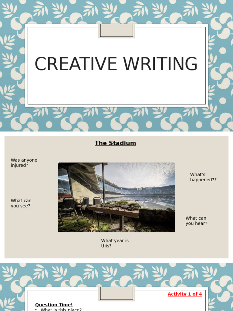 Creative Writing Stadium | PDF
