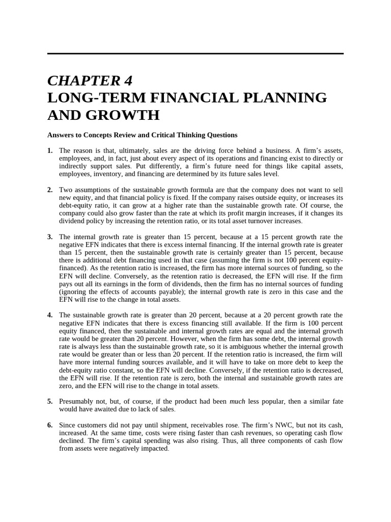Long-Term Financial Planning Insights | PDF | Equity (Finance ...
