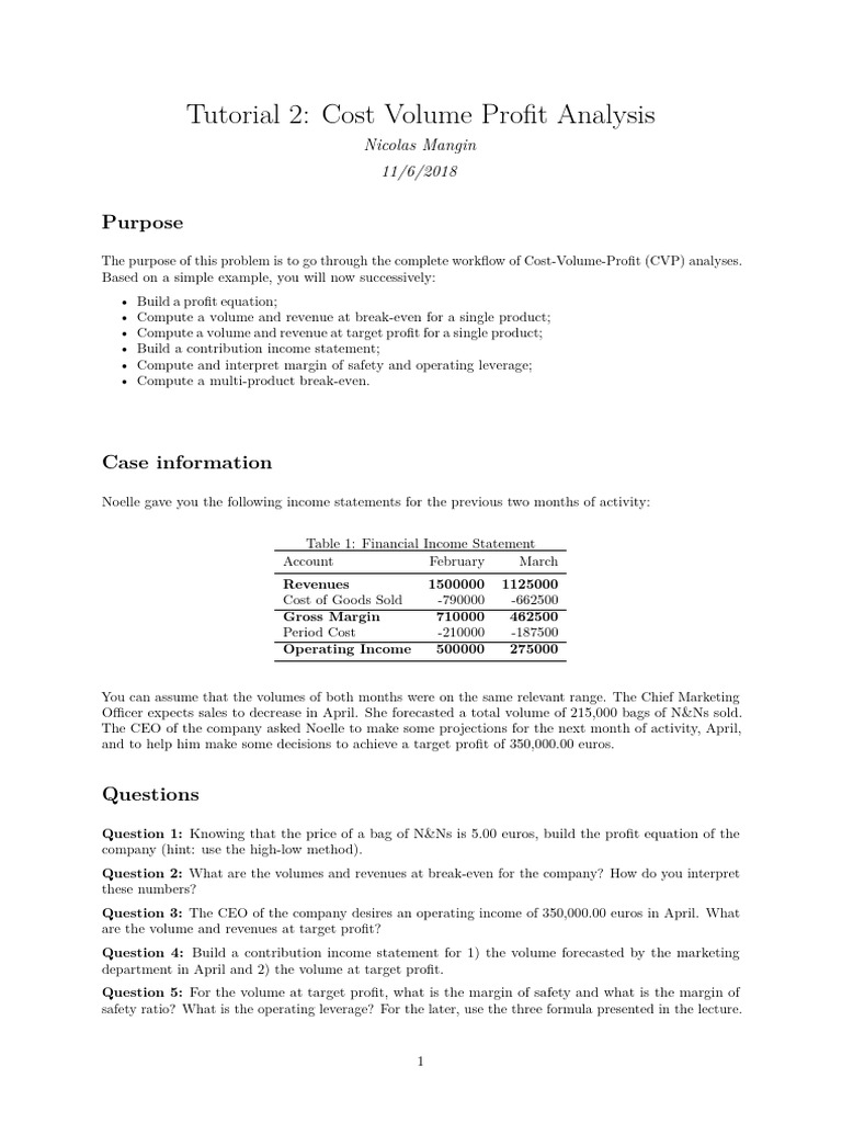 tutorial_2_questions | PDF | Economics | Financial Accounting