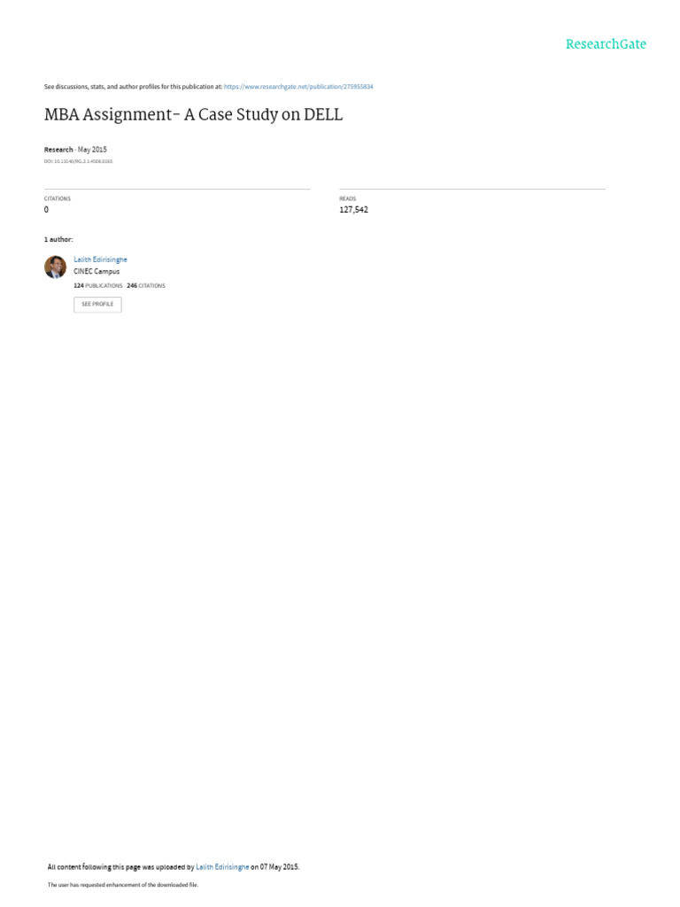 Dell Final | PDF | Dell | Inventory