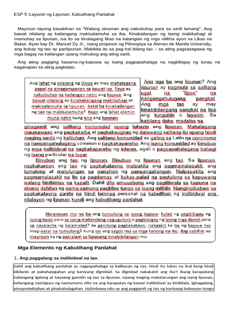Lesson in Esp Week 1.2 Lecture and Activities | PDF