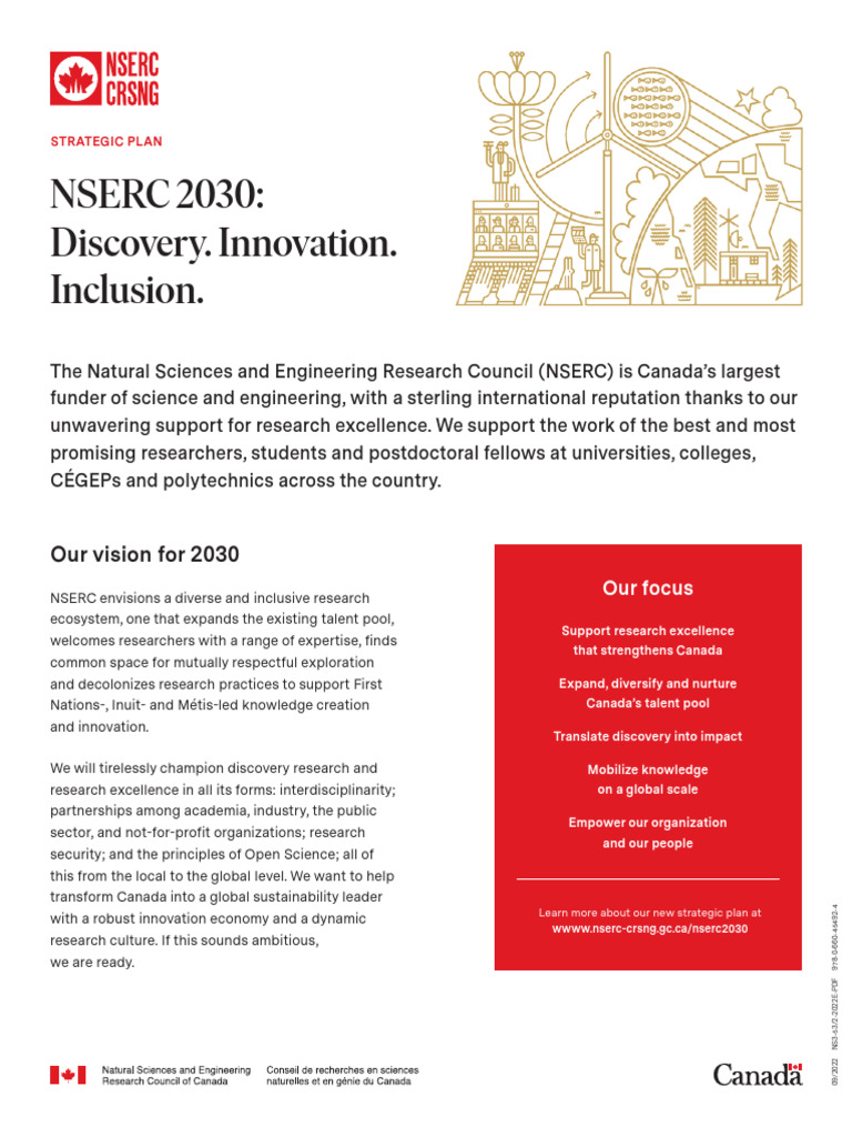 NSERC Vision 2030 Summary - Resume - en | PDF | Science | Economies