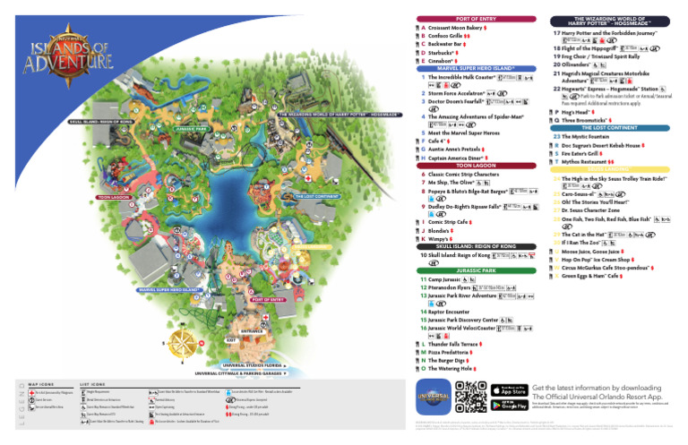 Islands of Adventure Park Map English | PDF | Harry Potter