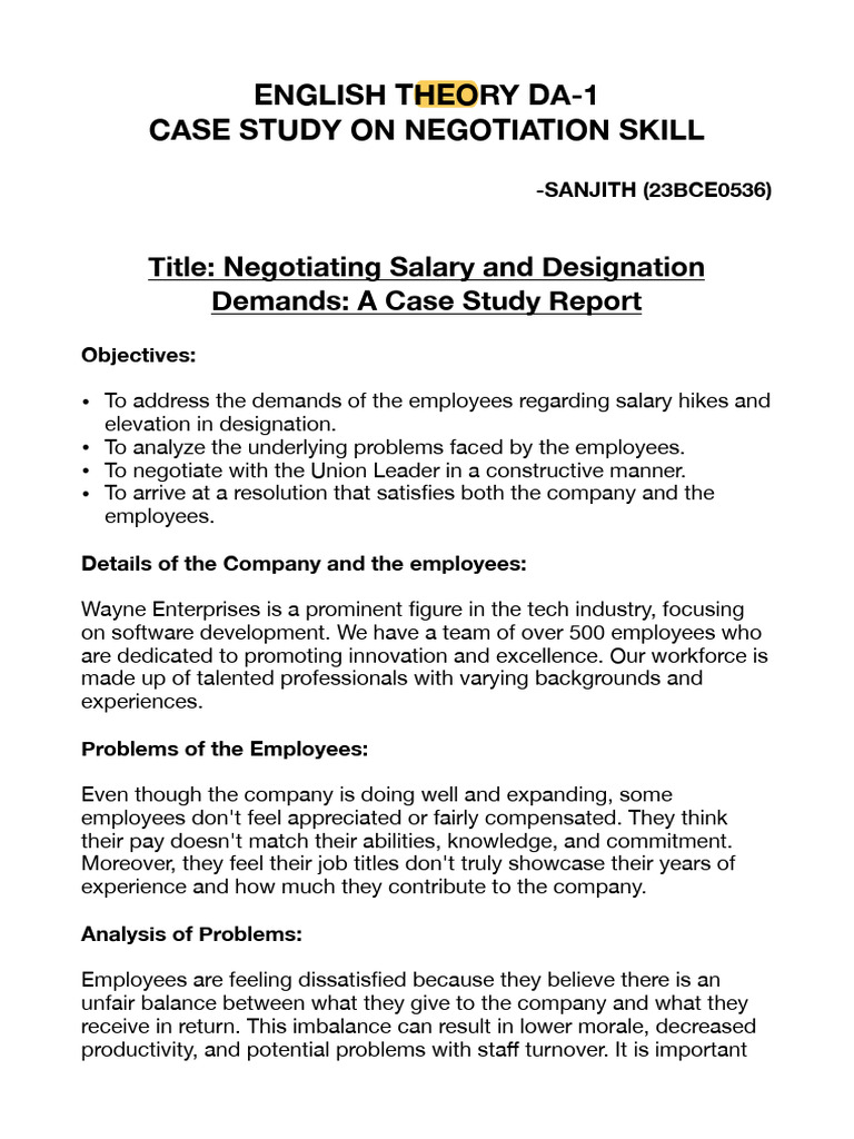Case Study Da-1 | PDF | Salary | Employee Retention