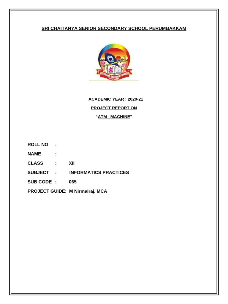 ATM Machine Management System Project | PDF | Software Testing | System