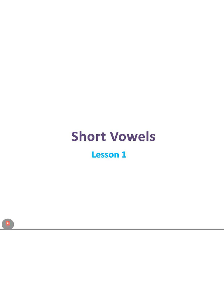 1 Short Vowels - An - At | PDF