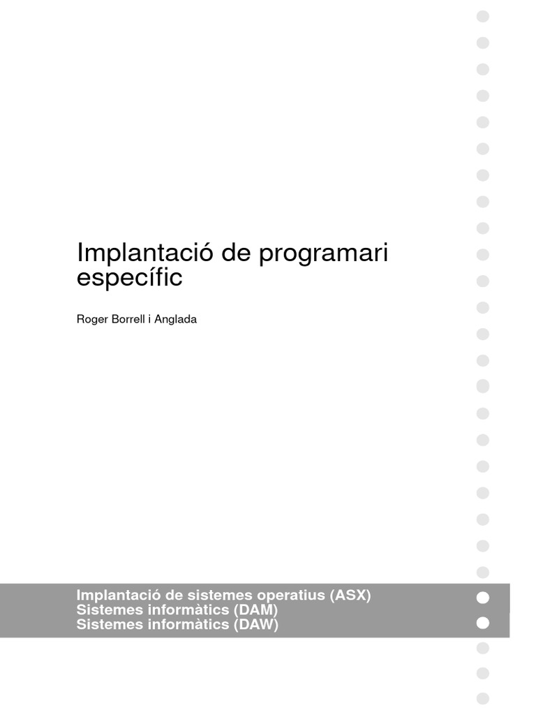 TEMA 5 Implementació de Programari Específic | PDF