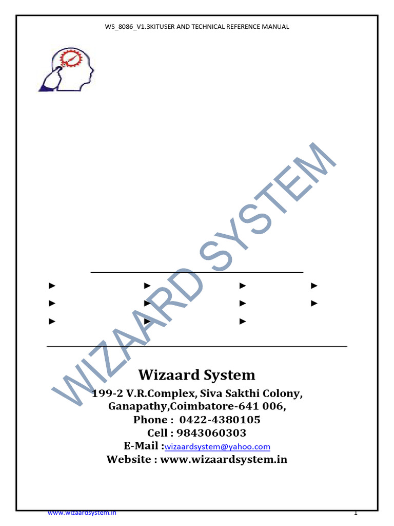 Wizaard 8086 Motherboard Manual V1-5 (15-8-24) | PDF | Assembly ...