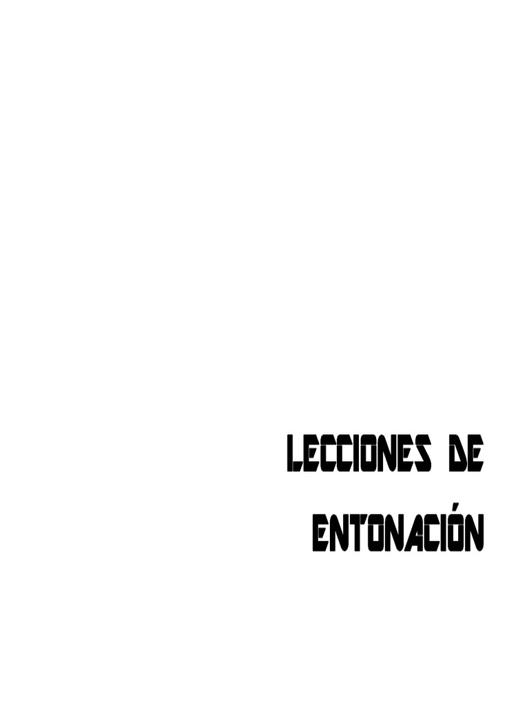 Lecciones Entonación | PDF