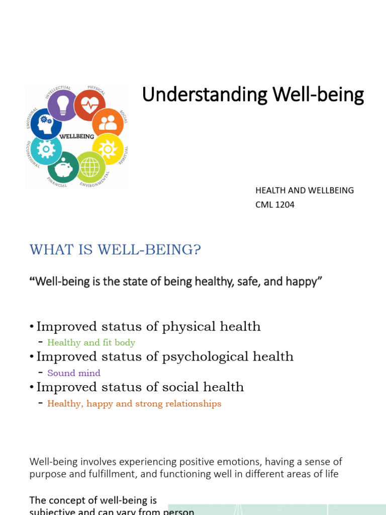 Wellbeing | PDF