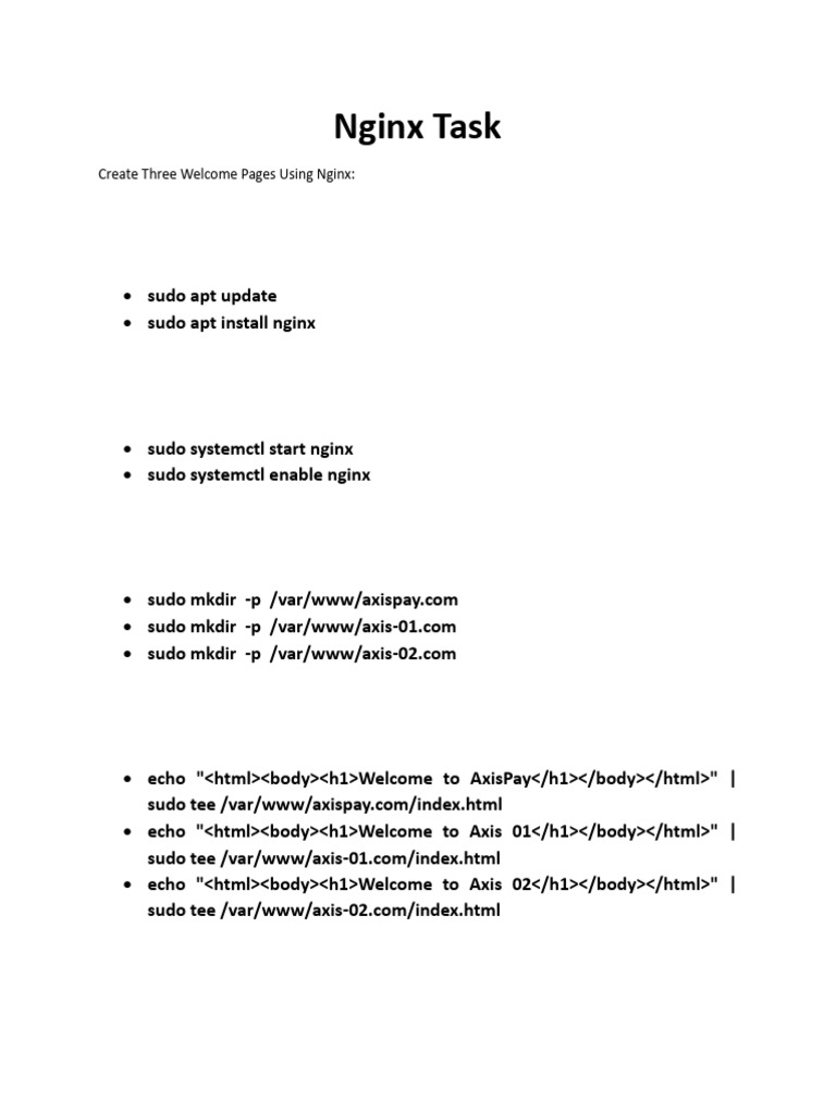 Nginx Task | PDF | Networking | Internet & Web