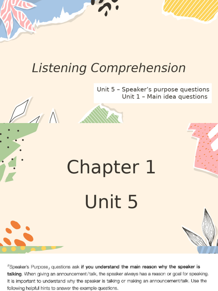 B1 Listening Chap1+2 (U5, U1) | PDF
