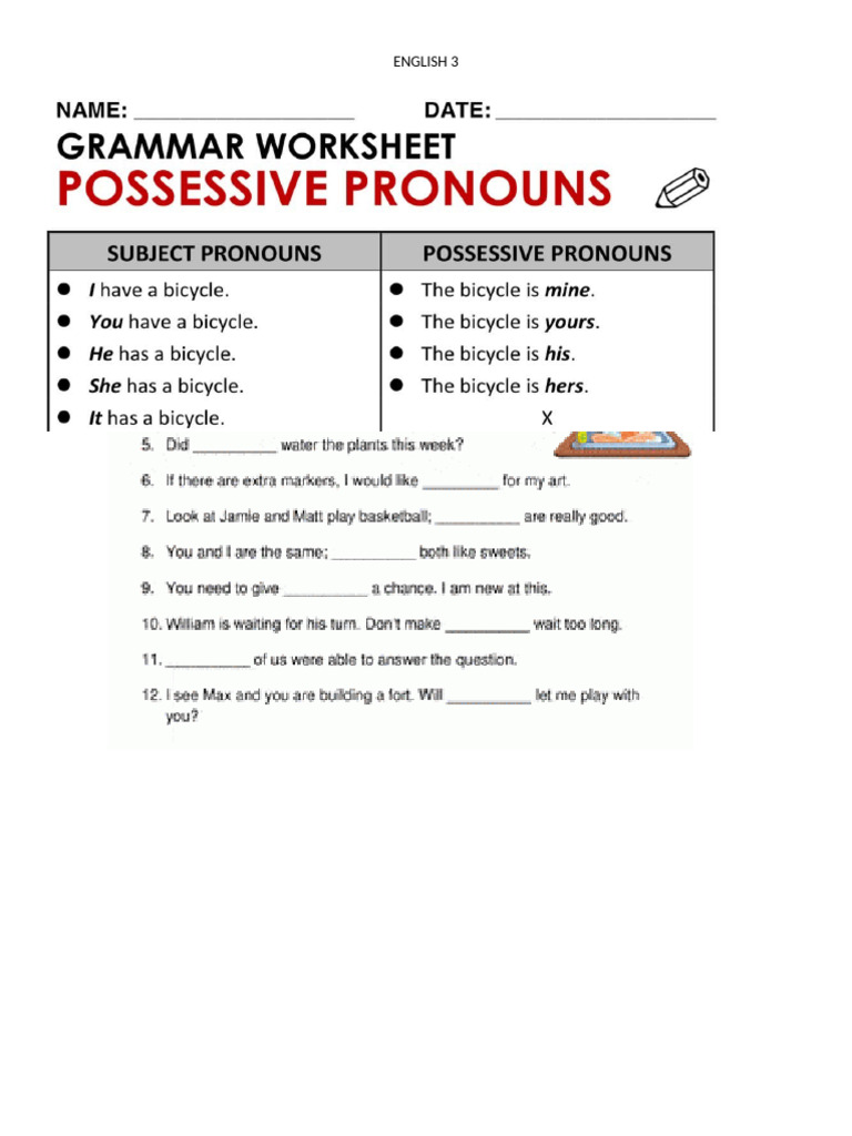 English 3 Activity | PDF
