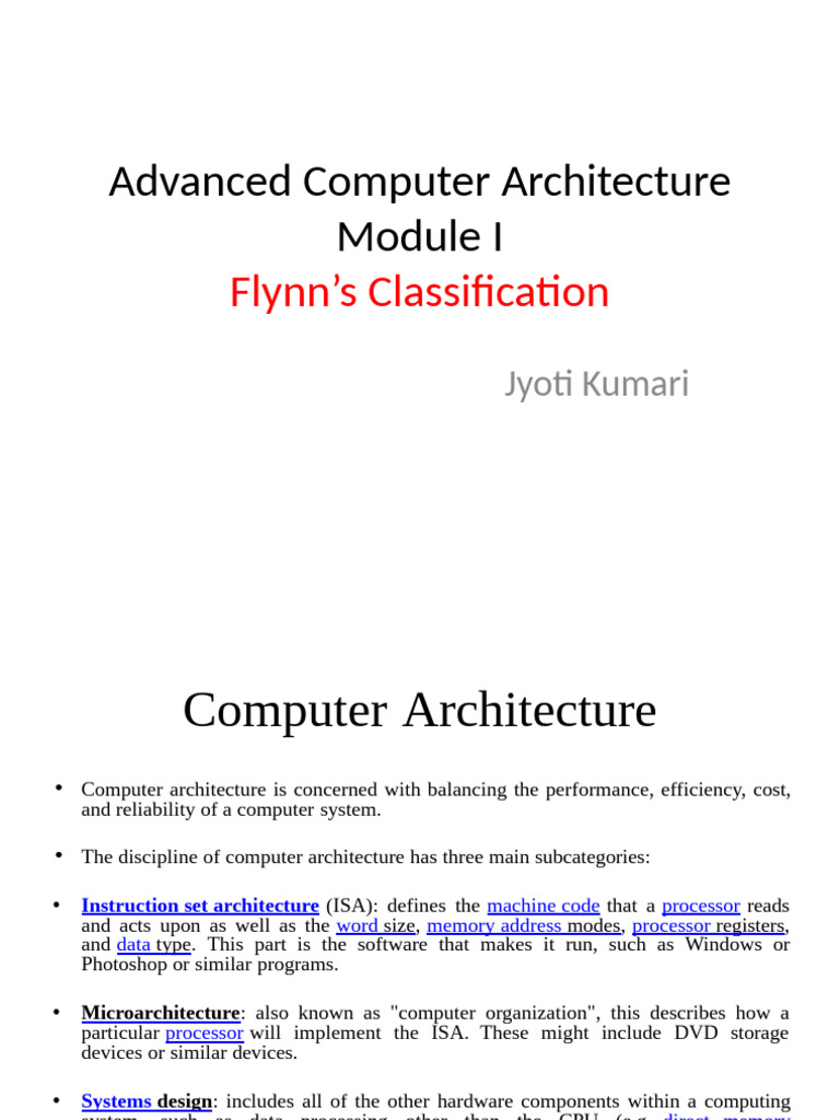 Aca Unit 1.1 | PDF | Central Processing Unit | Computer Architecture Aca Unit 1.1 | PDF | Central Processing Unit | Computer Architecture