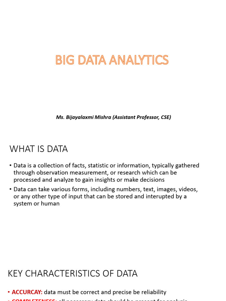 BIG DATA ANALYTICS (1) | PDF | Big Data | Data