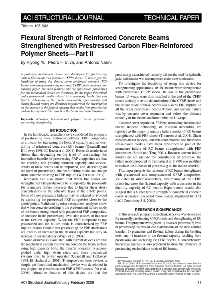 Flexural Strength of Reinforced Concrete Beams Strengthened With ...