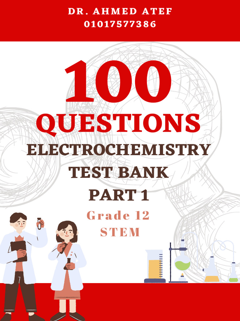 Electrochemistry Test bank (part 1) | PDF | Redox | Electrochemistry