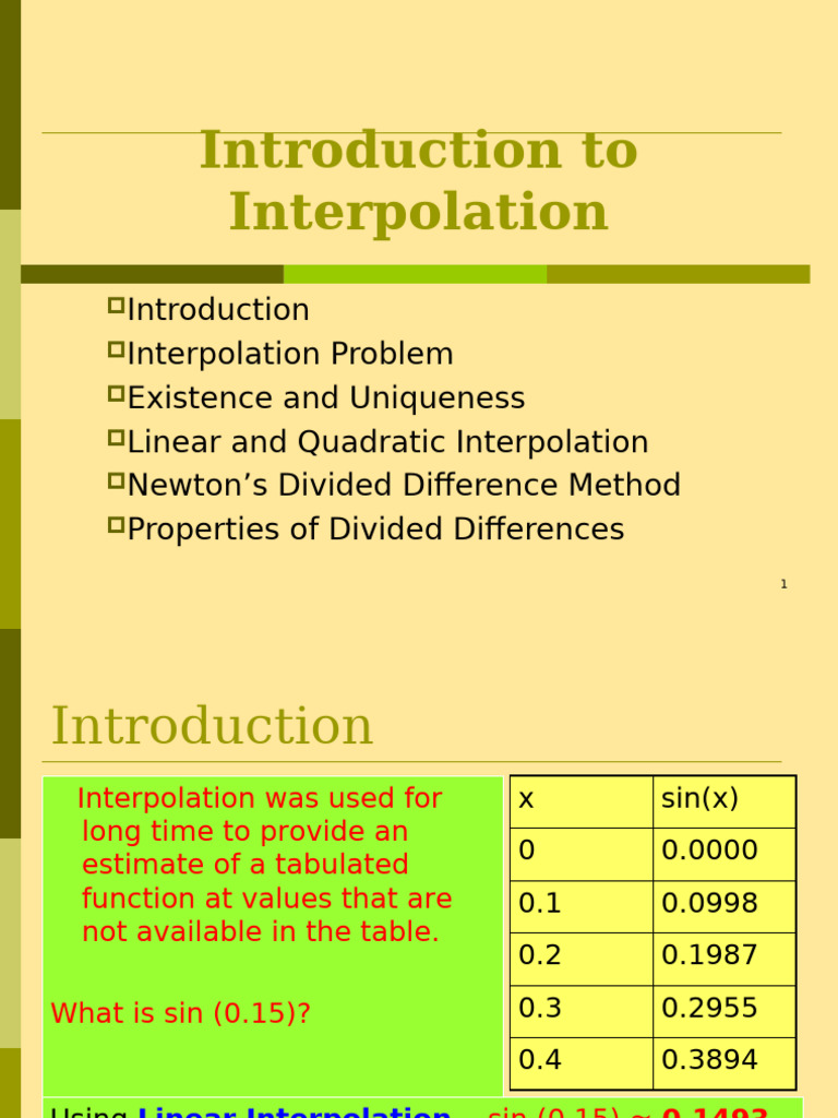 CISE301-Topic 4 Interpolation | PDF | Interpolation | Algebra