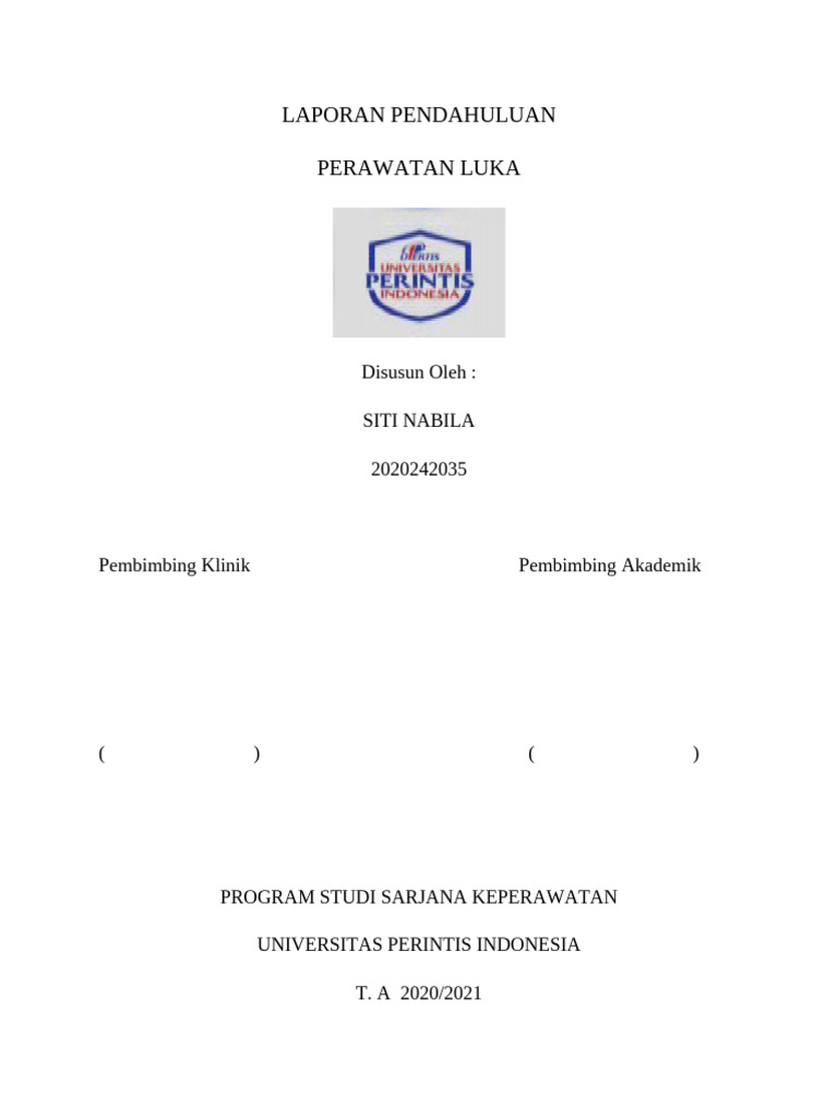 LAPORAN PENDAHULUAN TTV Dan Pemeriksaan Luka | PDF