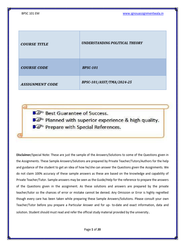 BPSC 101 em Solved Assignment 2024 25 | PDF | Gender Studies | Feminism BPSC 101 em Solved Assignment 2024 25 | PDF | Gender Studies | Feminism