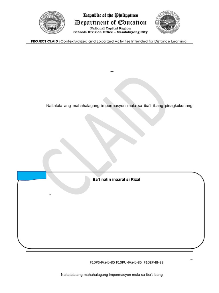AS2 Filipino10-ELFILIBUSTERISMO | PDF