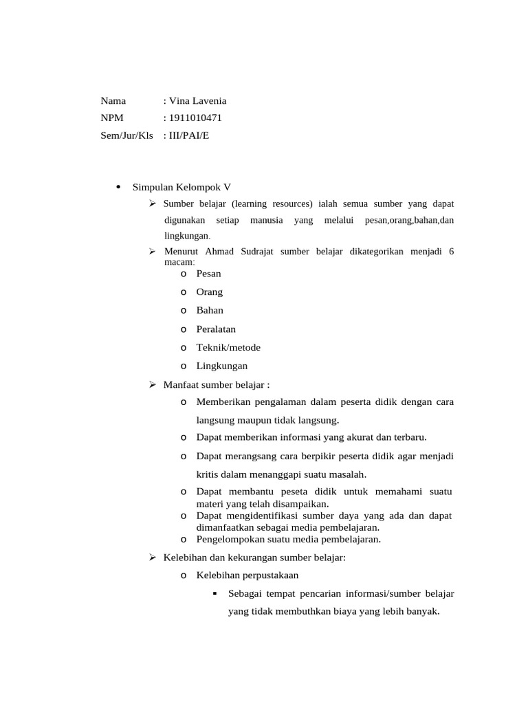 Vina Lavenia Simpulan MPP 5 | PDF