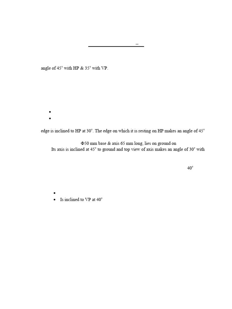 Sheet No. 14 Projection of Solids-II | PDF | Science & Mathematics