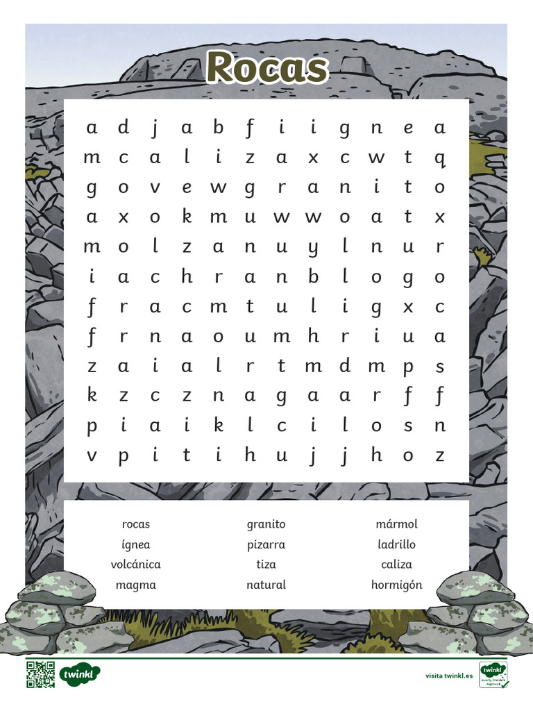 Es Sc 1704794982 Sopa de Letras Rocas Ver 1 | PDF