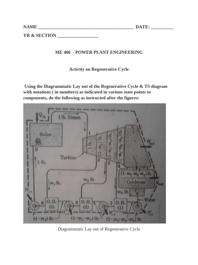 Regenerative Cycle Analysis Guide | PDF | Technology & Engineering