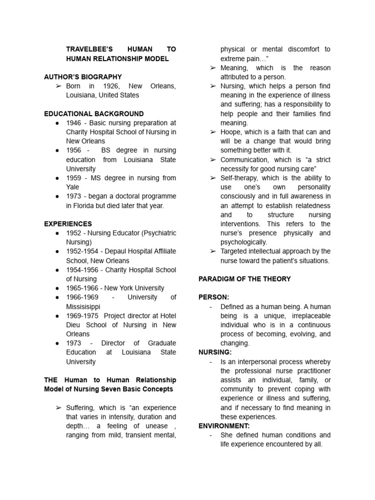 TRAVELBEE | PDF | Nursing | Empathy