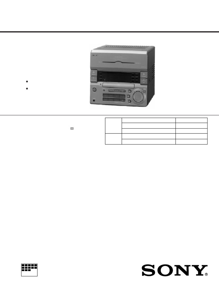 Sony hcd-h11 hcd-h11j | PDF | Frequency Modulation | Compact Disc