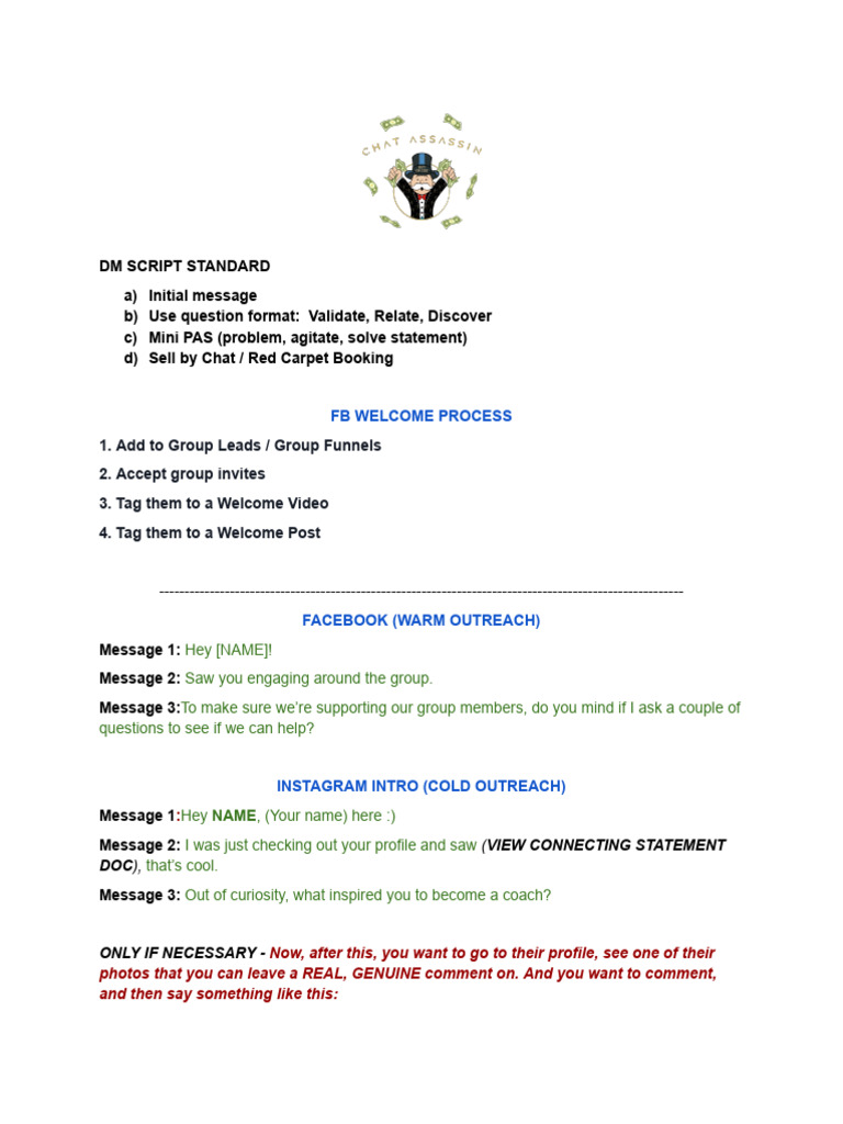 Sales Chat Script | PDF