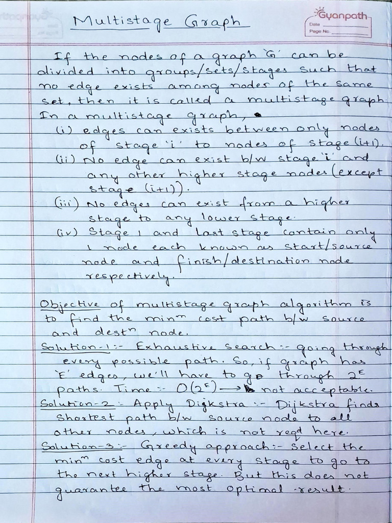 Multistage Graph | PDF