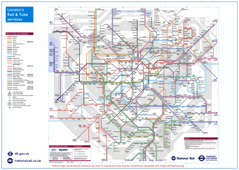 London Rail and Tube Services Map | PDF