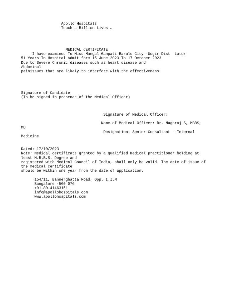 Medical Certificate Converted by Abcdpdf 2 1 3 | PDF