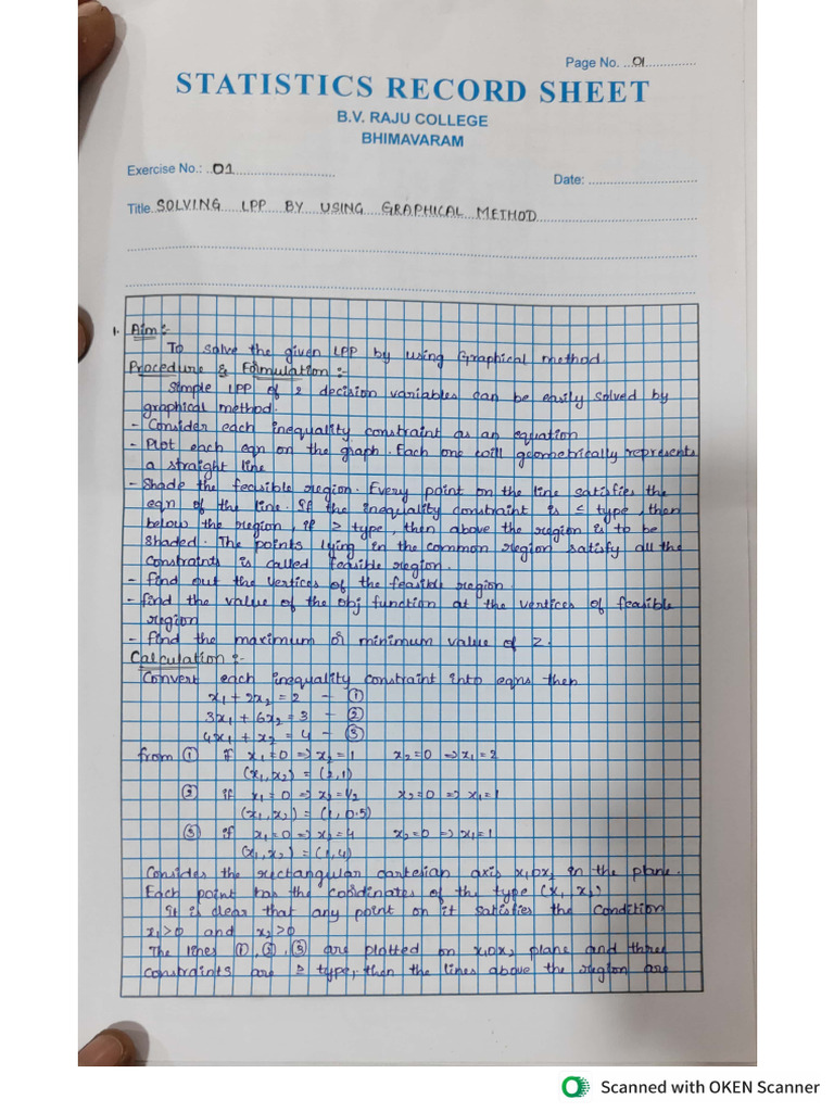 OR-1 Practical | PDF