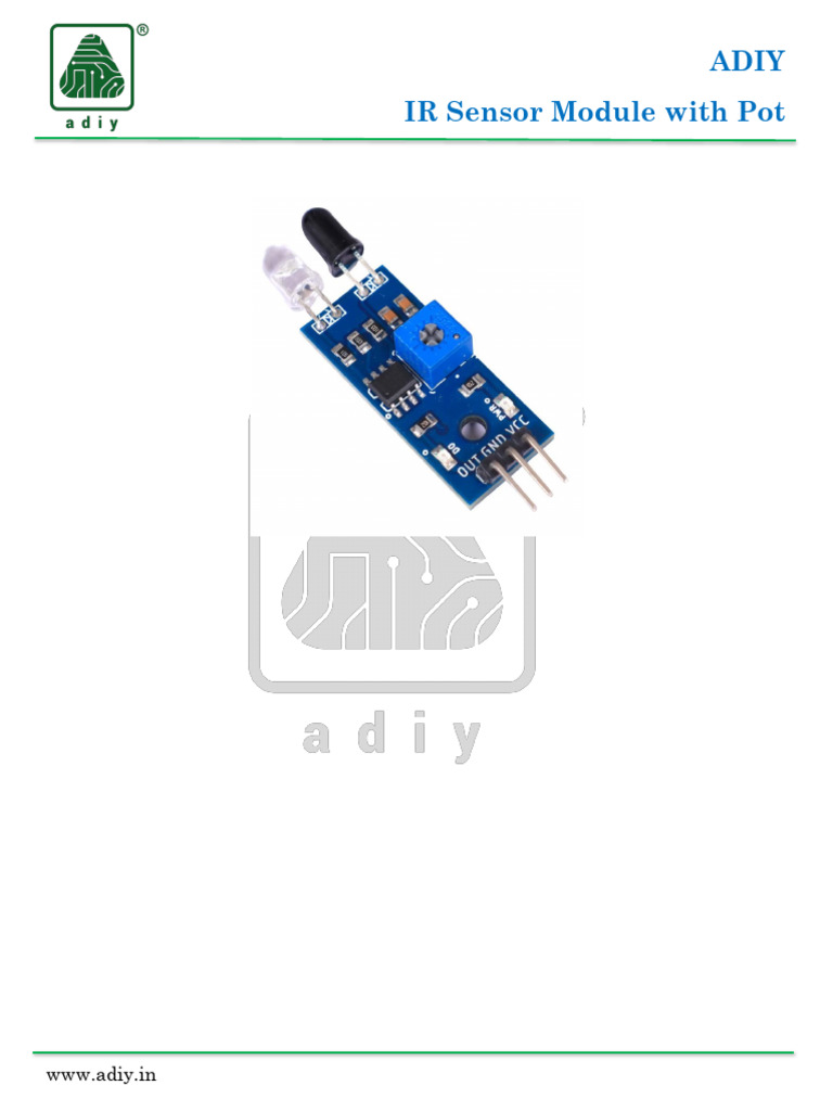 A130612_IR Sensor Module With Pot_Datasheet | PDF | Infrared | Sensor