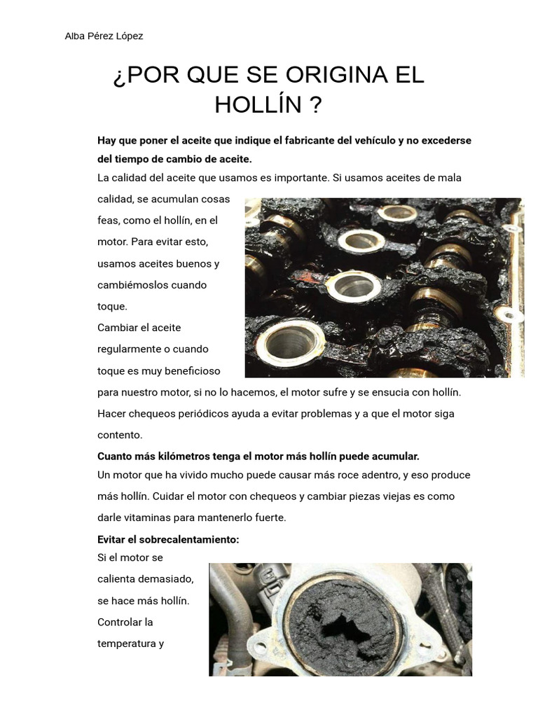 ¿Por Que Se Origina El Hollín | PDF | Motores | Inyección de combustible