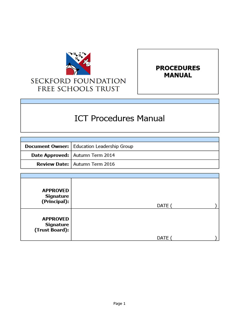 ICT-Procedures-Manual | PDF | Computing