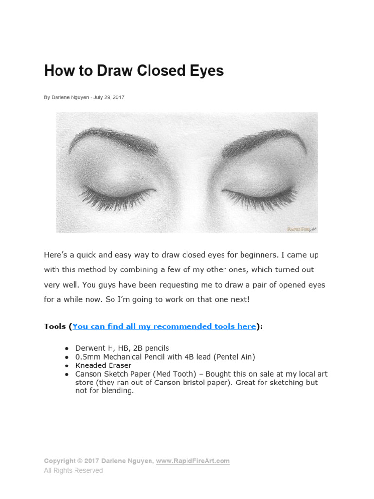 Step-by-Step Guide to Closed Eyes | PDF