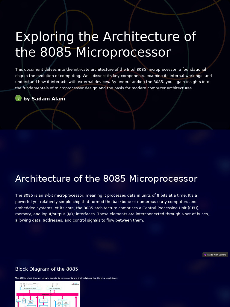 Exploring The Architecture of The 8085 Microprocessor | PDF | Central Processing Unit ...