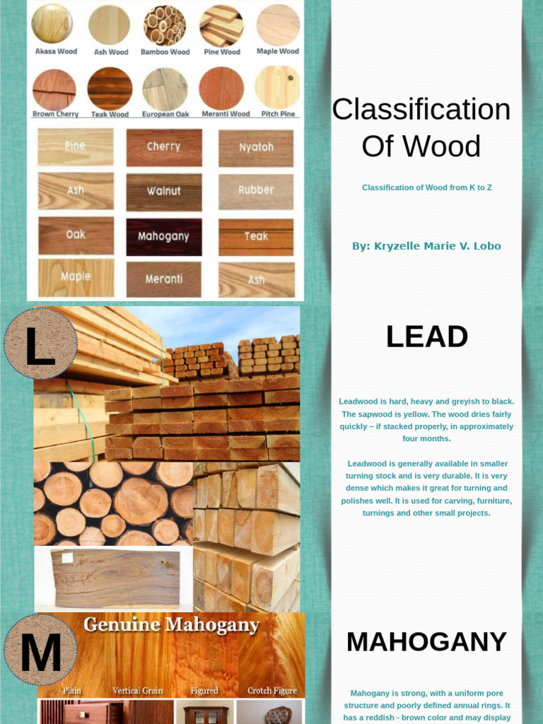 CLASSIFICATION OF WOOD From K To Z | PDF | Wood | Woodworking