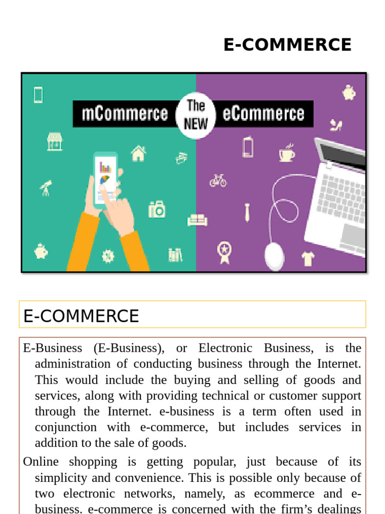 Understanding E-Commerce and E-Business | PDF | Customer Relationship ...