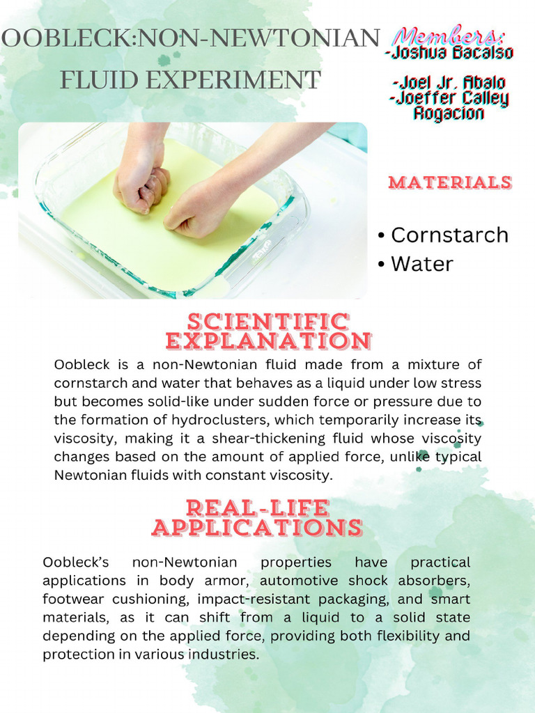 Oobleck Experiment | PDF