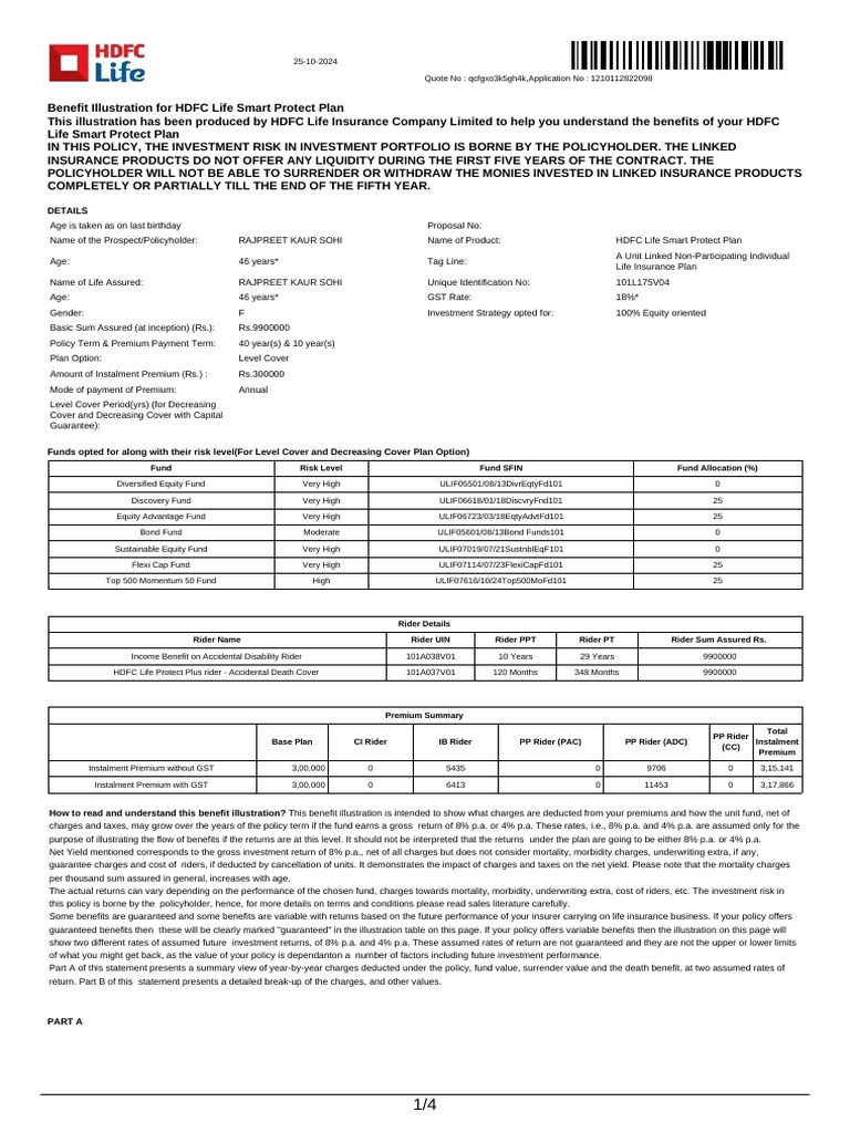 HDFC Life Smart Protect Plan Benefits | PDF | Life Insurance | Insurance