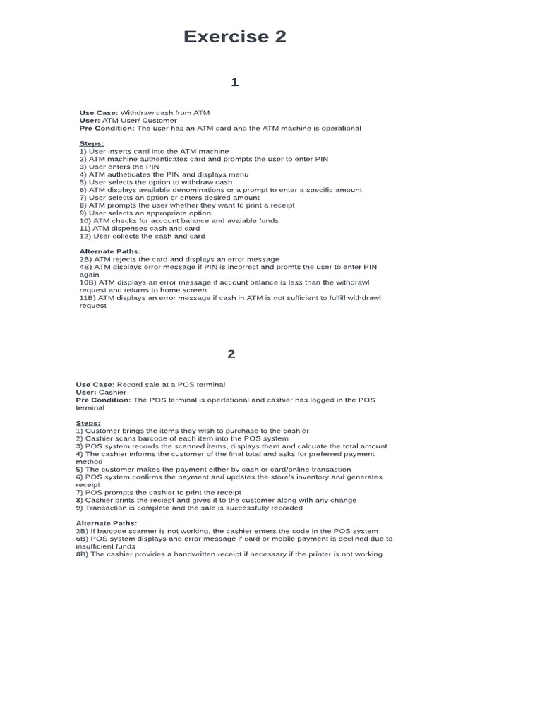 Exercise 2 (A2) | PDF